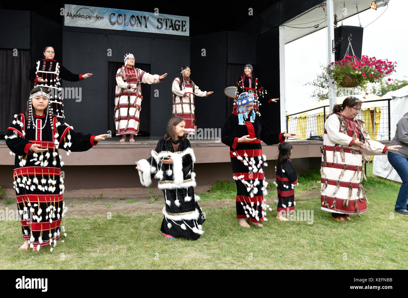 Alaska Native American Dancers, Palmer, Alaska, USA Stock Photo - Alamy
