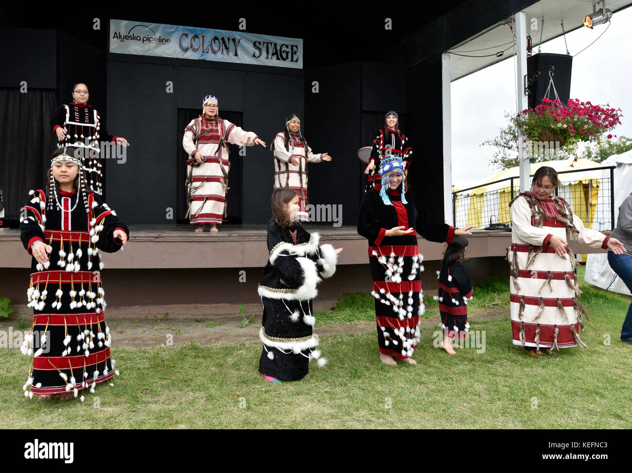 Alaska Native American Dancers, Palmer, Alaska, USA Stock Photo - Alamy