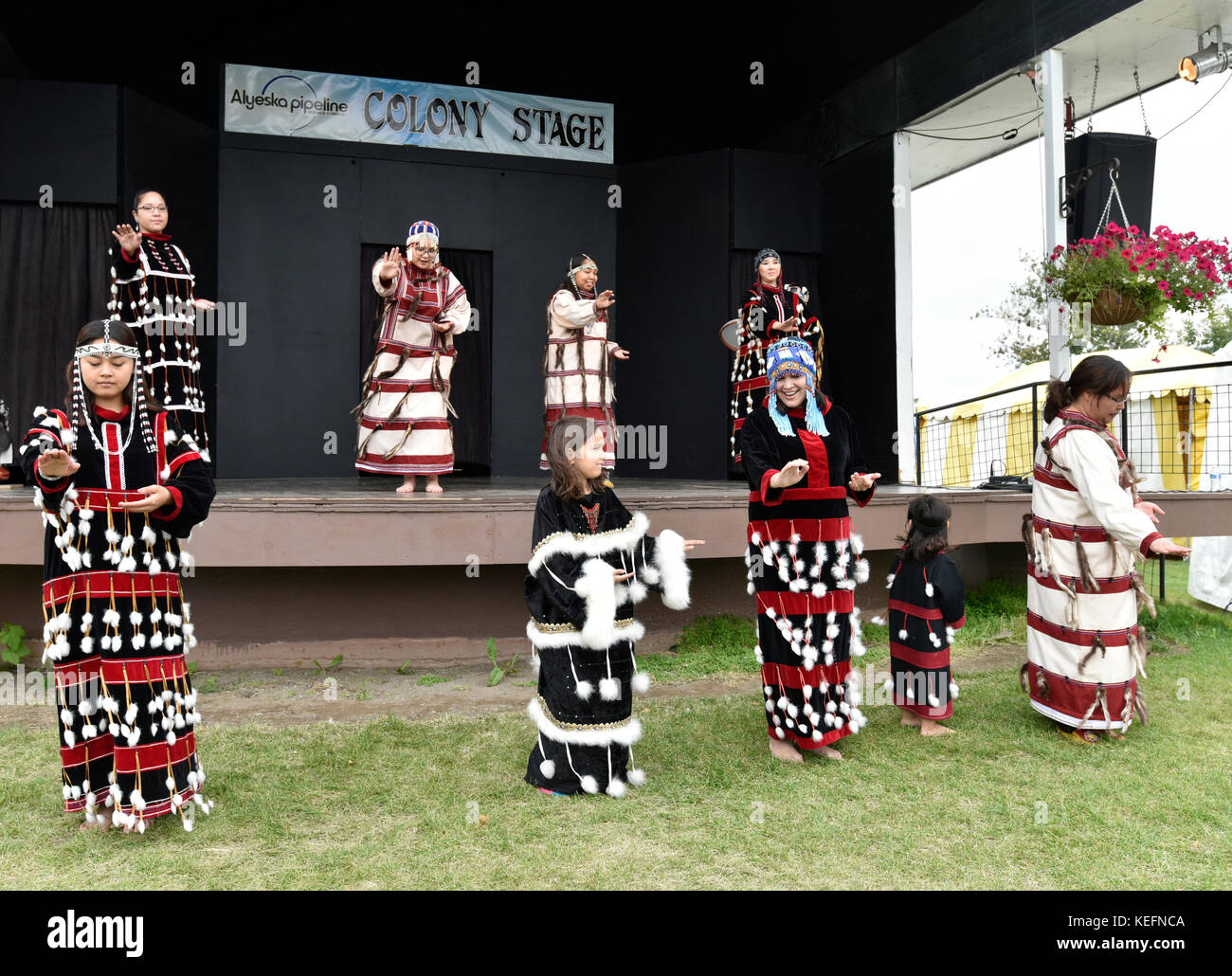 Alaska Native American Dancers, Palmer, Alaska, USA Stock Photo - Alamy