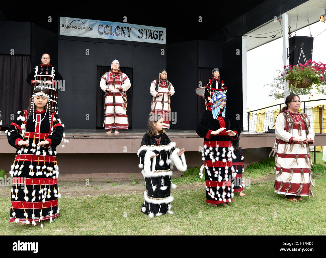 Alaska Native American Dancers, Palmer, Alaska, USA Stock Photo - Alamy