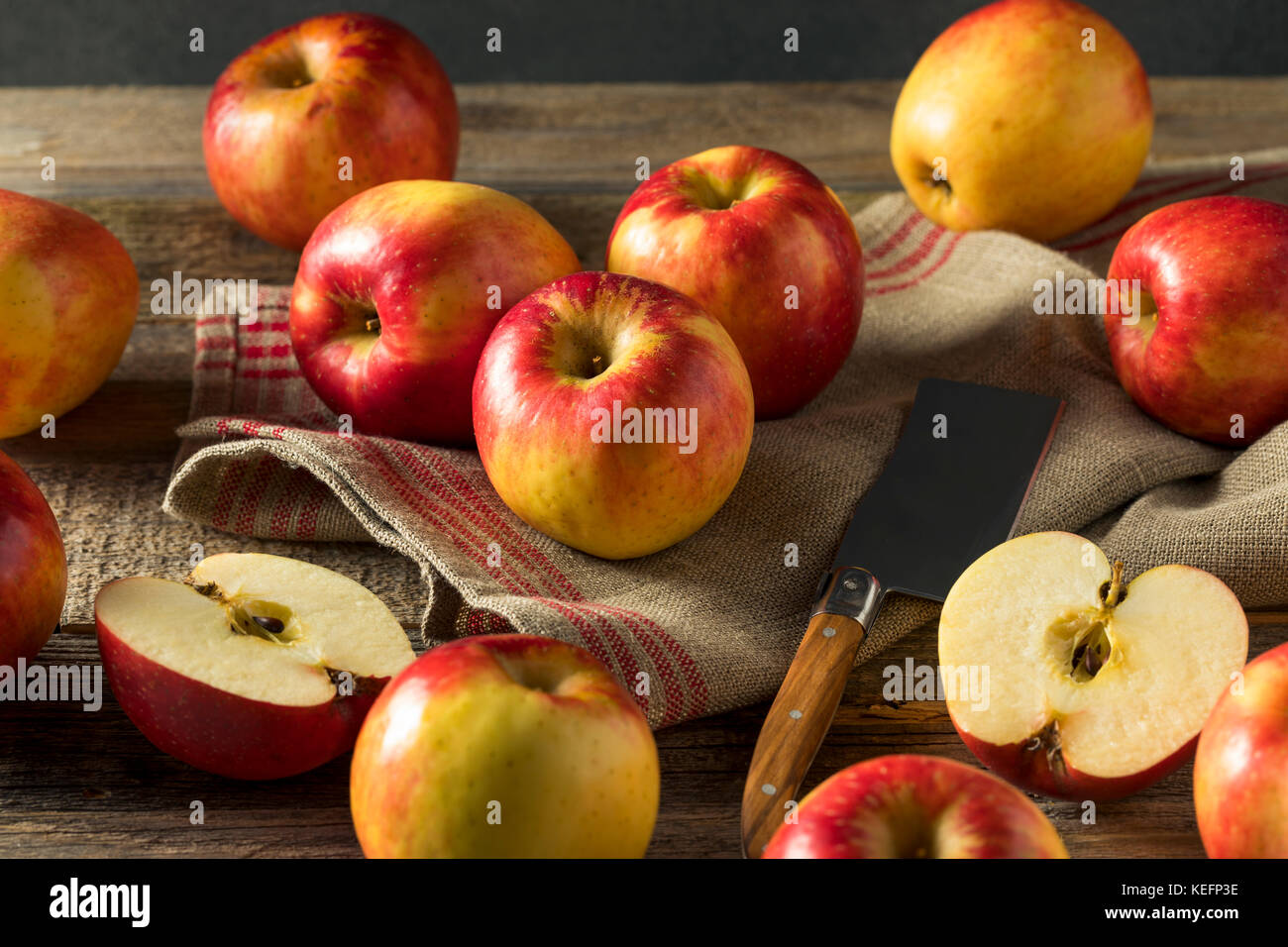 Raw Red Organic Sweet Tango Gala Apples Ready to Eat Stock Photo - Alamy