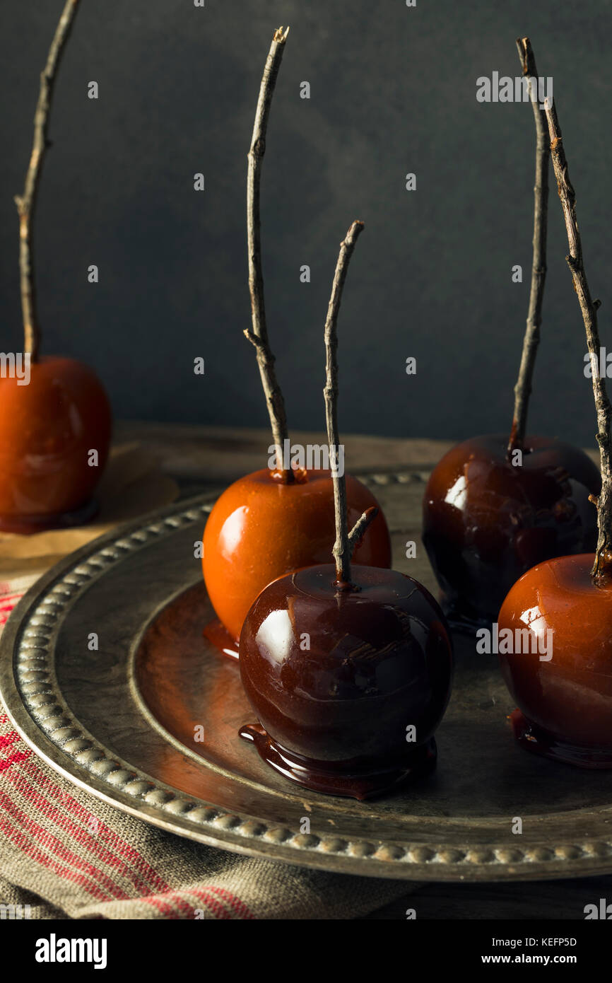 Gourmet Sweet Fancy Candy Apples for Halloween Stock Photo - Alamy