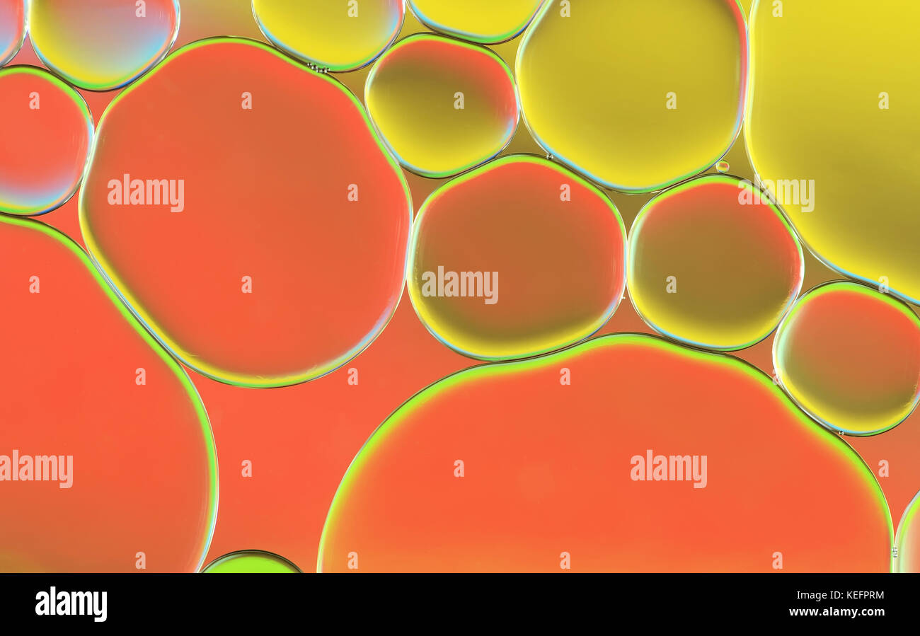 oil drops on water Stock Photo - Alamy