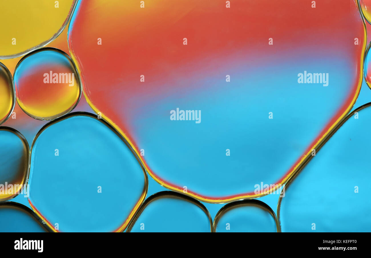 oil drops on water Stock Photo - Alamy