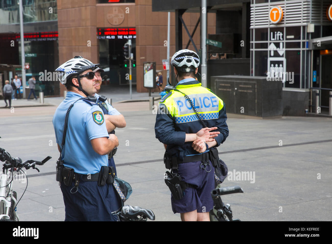Police policemen policeman bikes hi-res stock photography and images ...