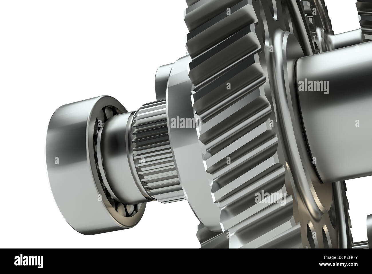 Large cog wheels in the motor. 3d illustration Stock Photo - Alamy
