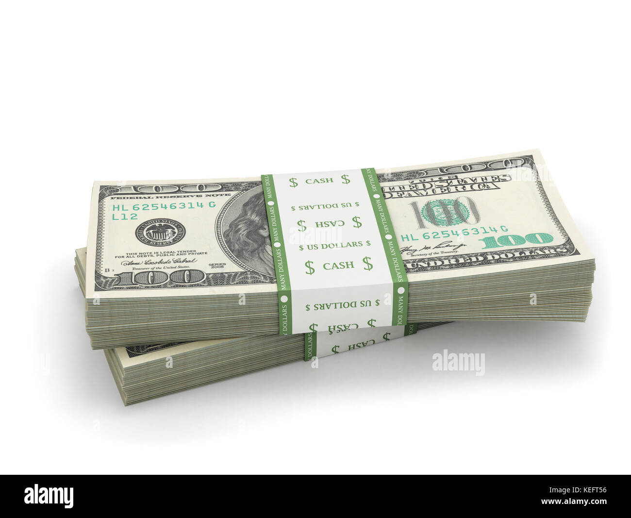 Two stacks of dollar bills hi-res stock photography and images - Alamy