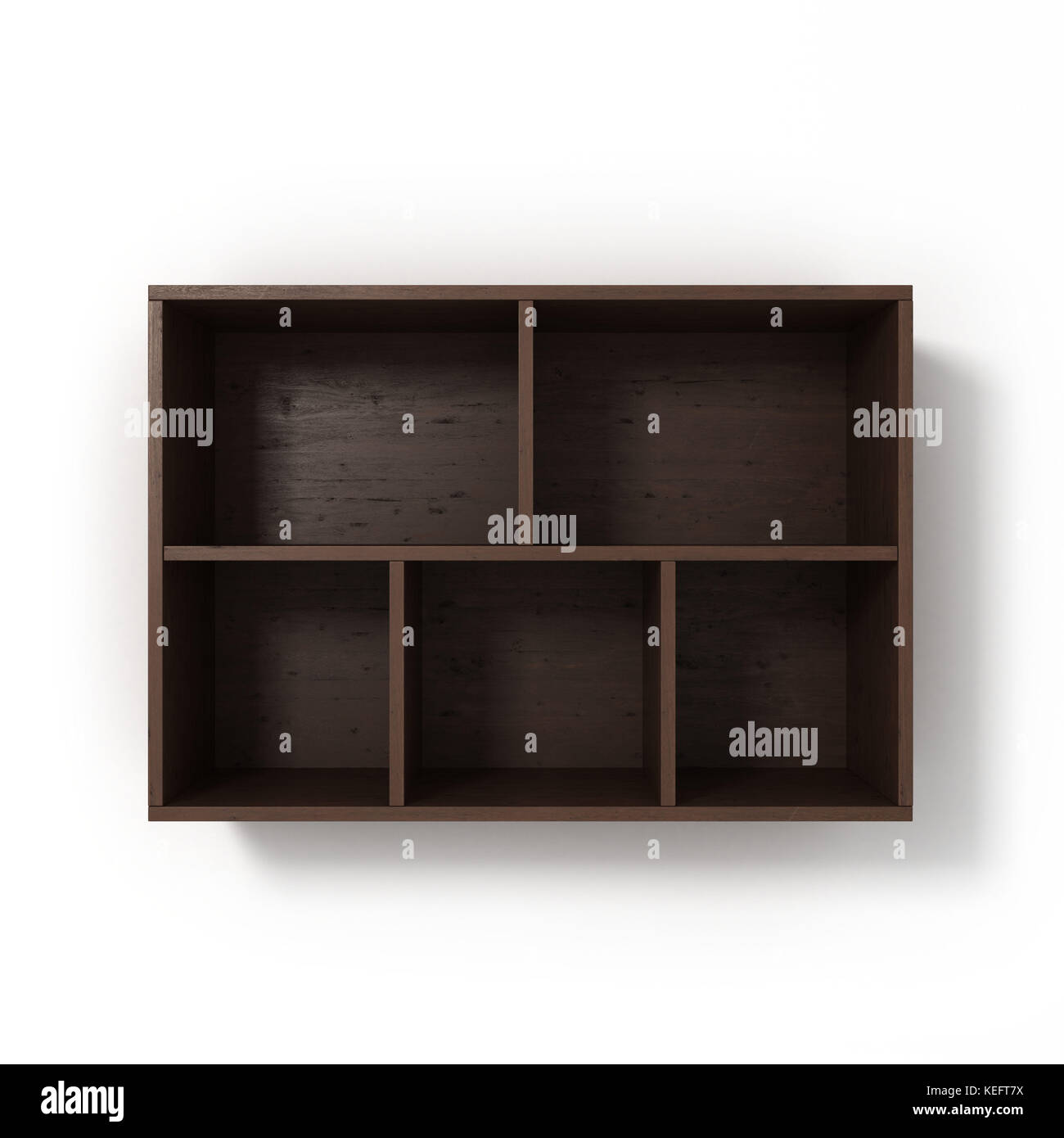 Dark wood bookshelf Cut Out Stock Images & Pictures - Alamy