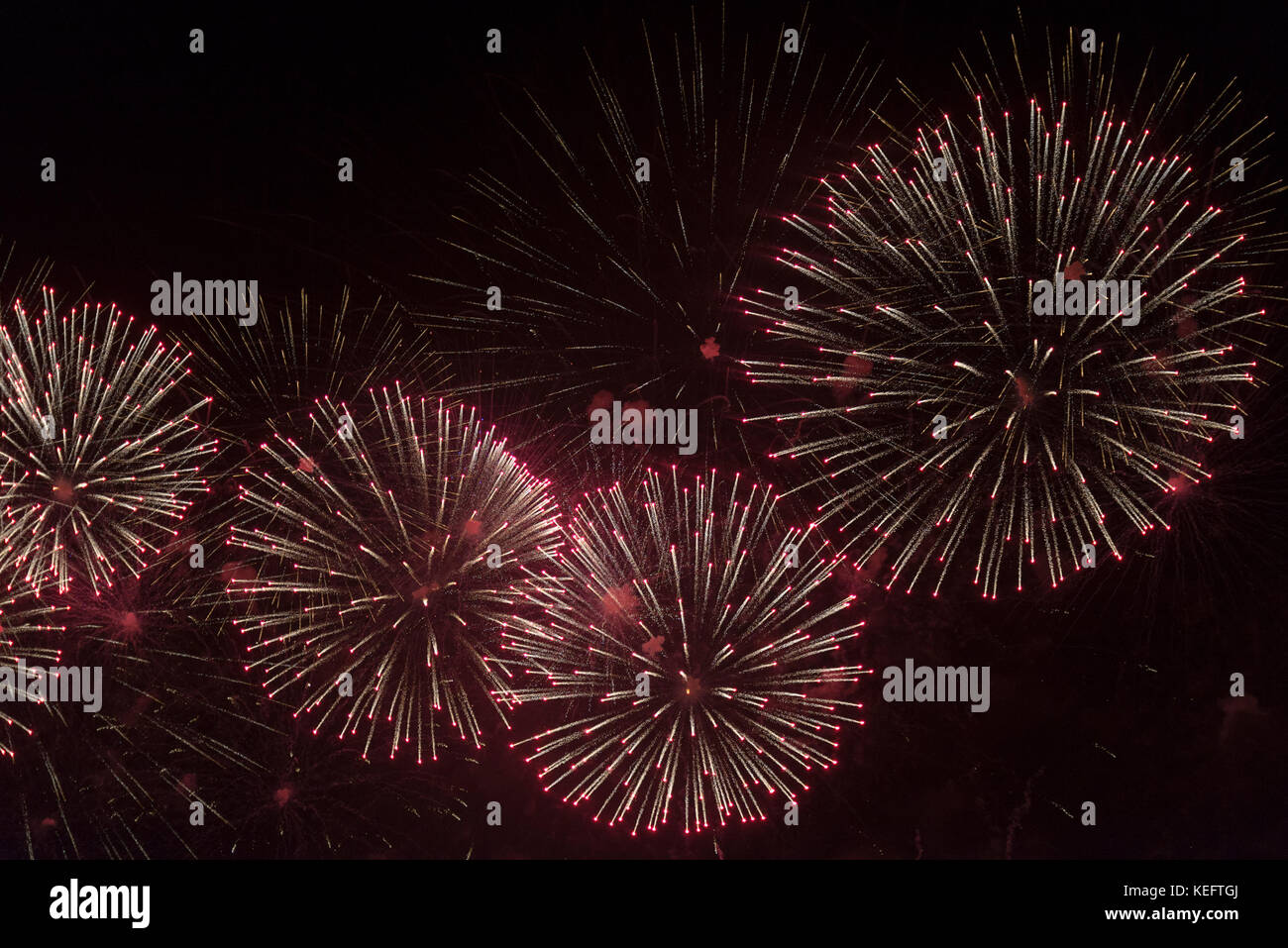 Fireworks in the night sky at the festival Stock Photo - Alamy