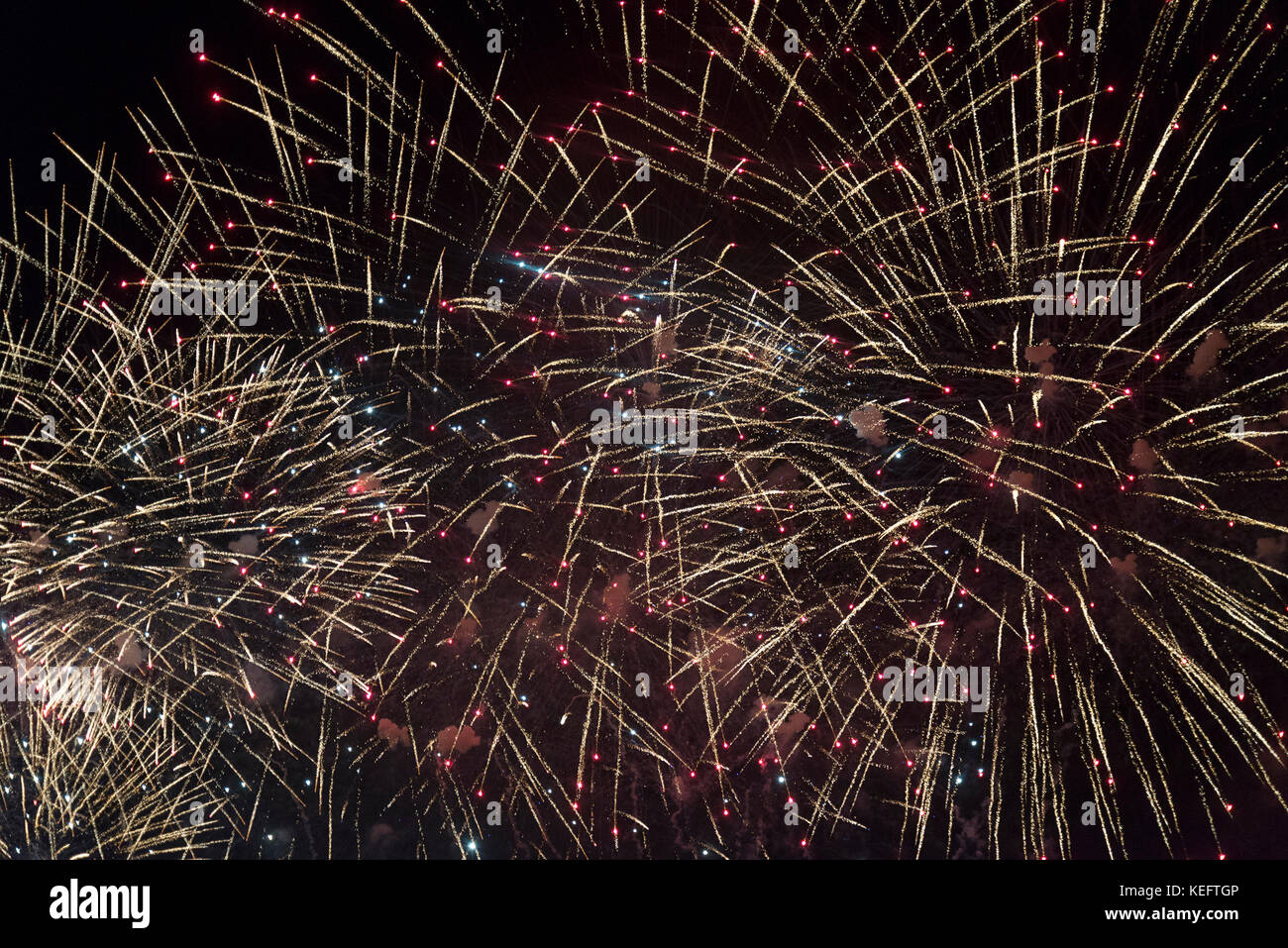 Fireworks in the night sky at the festival Stock Photo - Alamy