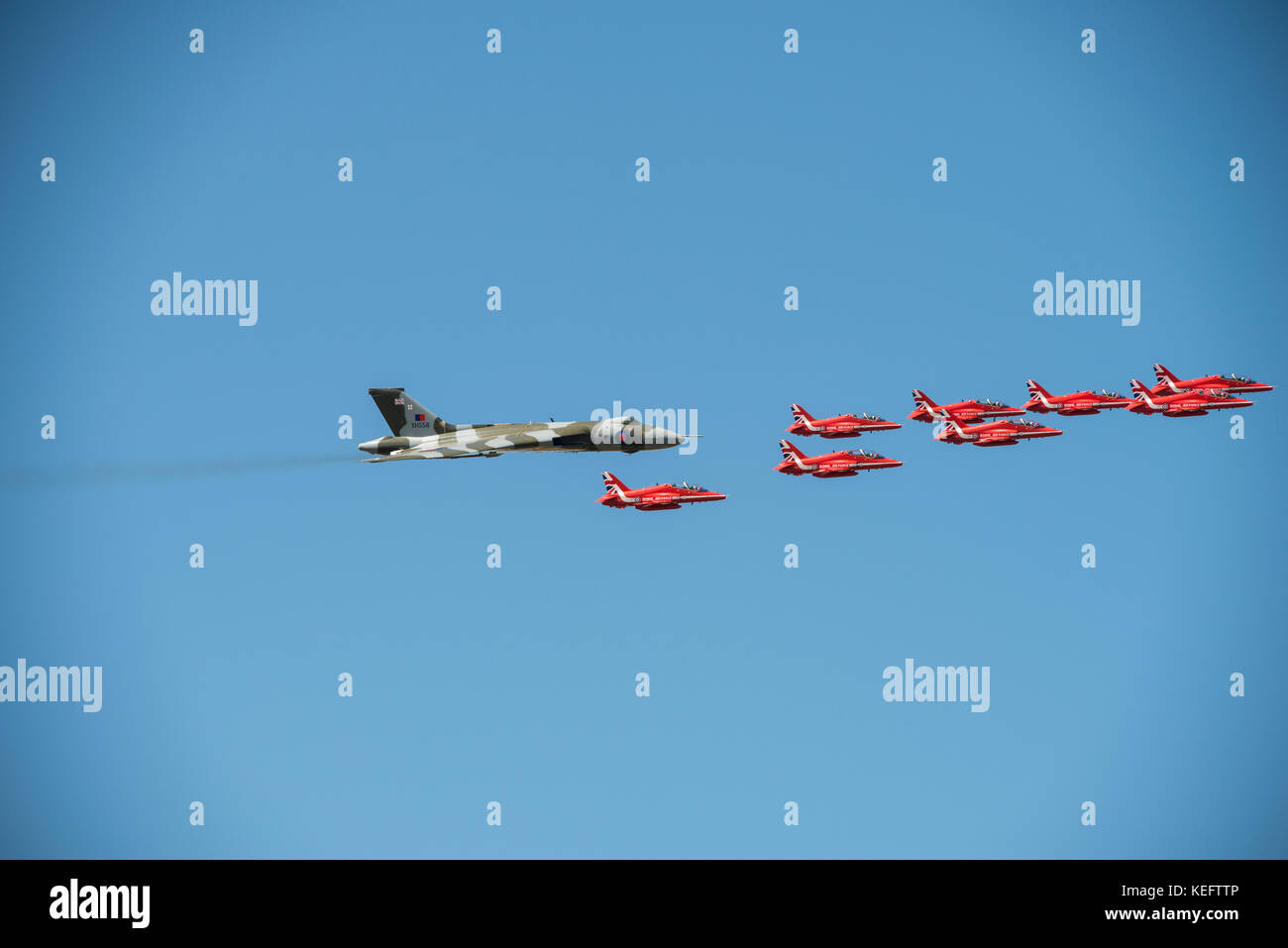Vulcan and Red Arrows Stock Photo - Alamy