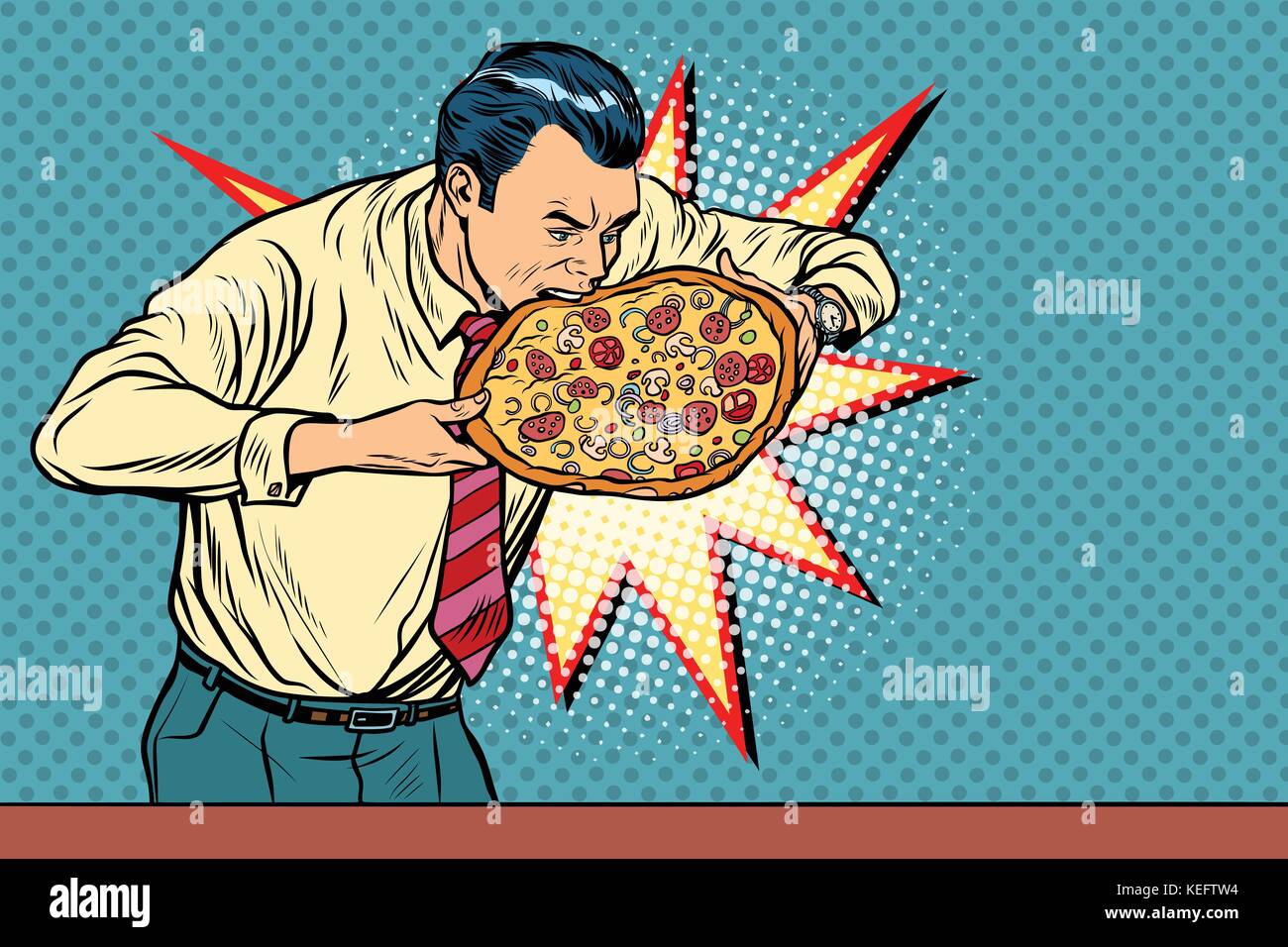 Boy biting food Stock Vector Images - Alamy