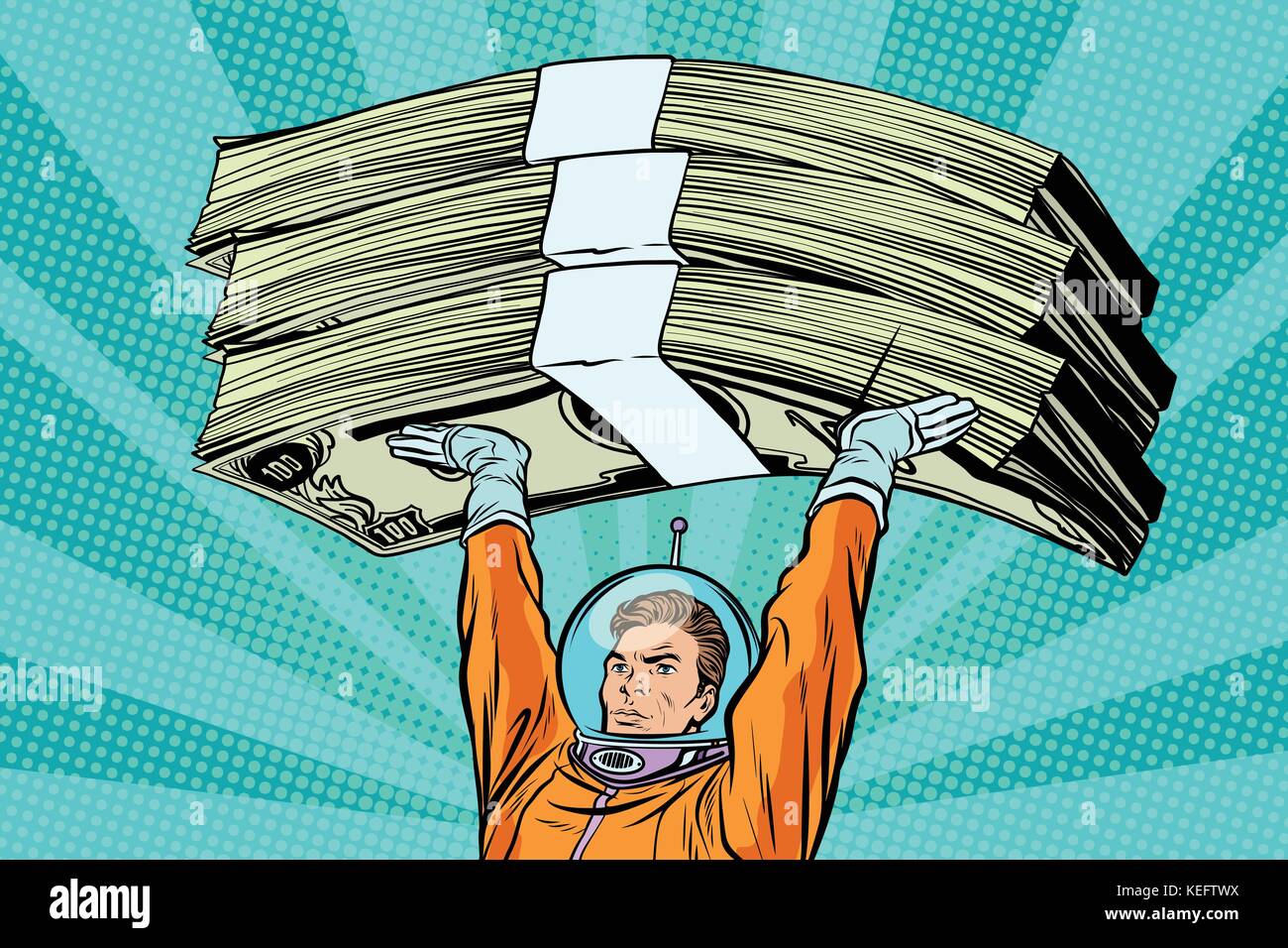astronaut holding money Stock Vector Image & Art - Alamy