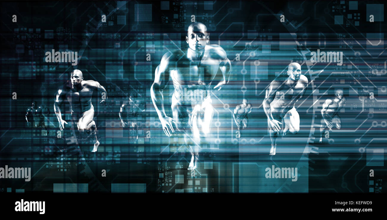 Dynamic Technology Solutions with Constant Progress Abstract Stock ...