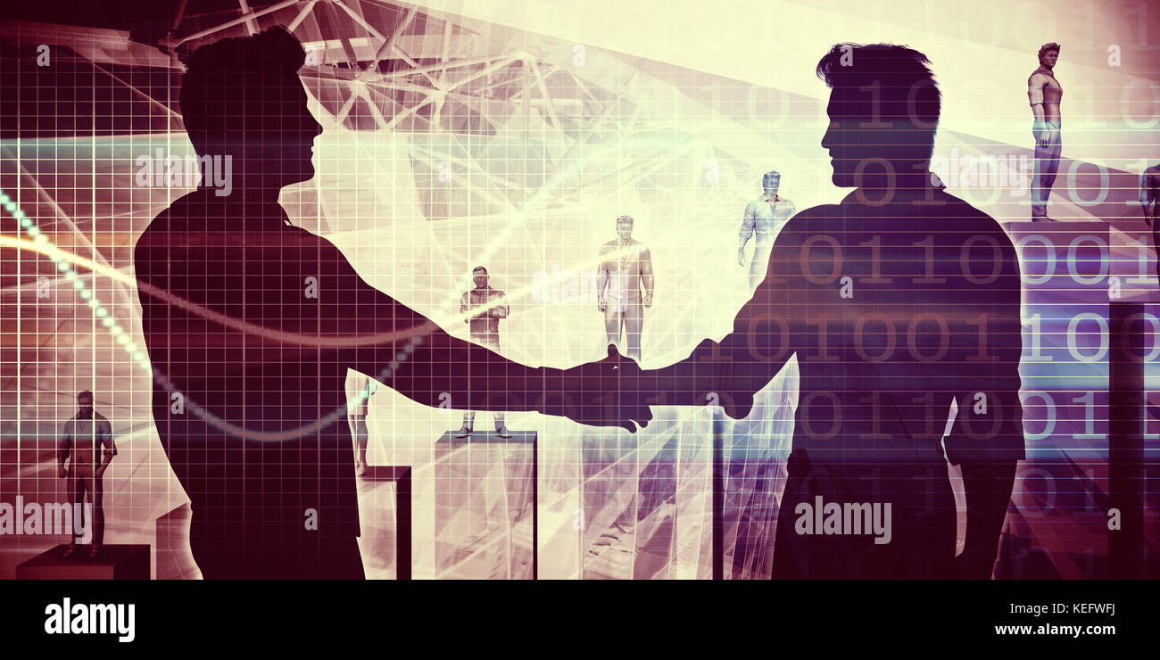 System Integration Concept of Two Business Partners Stock Photo - Alamy