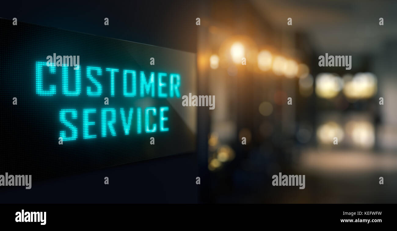 Customer Service Led Signage Stock Photo - Alamy