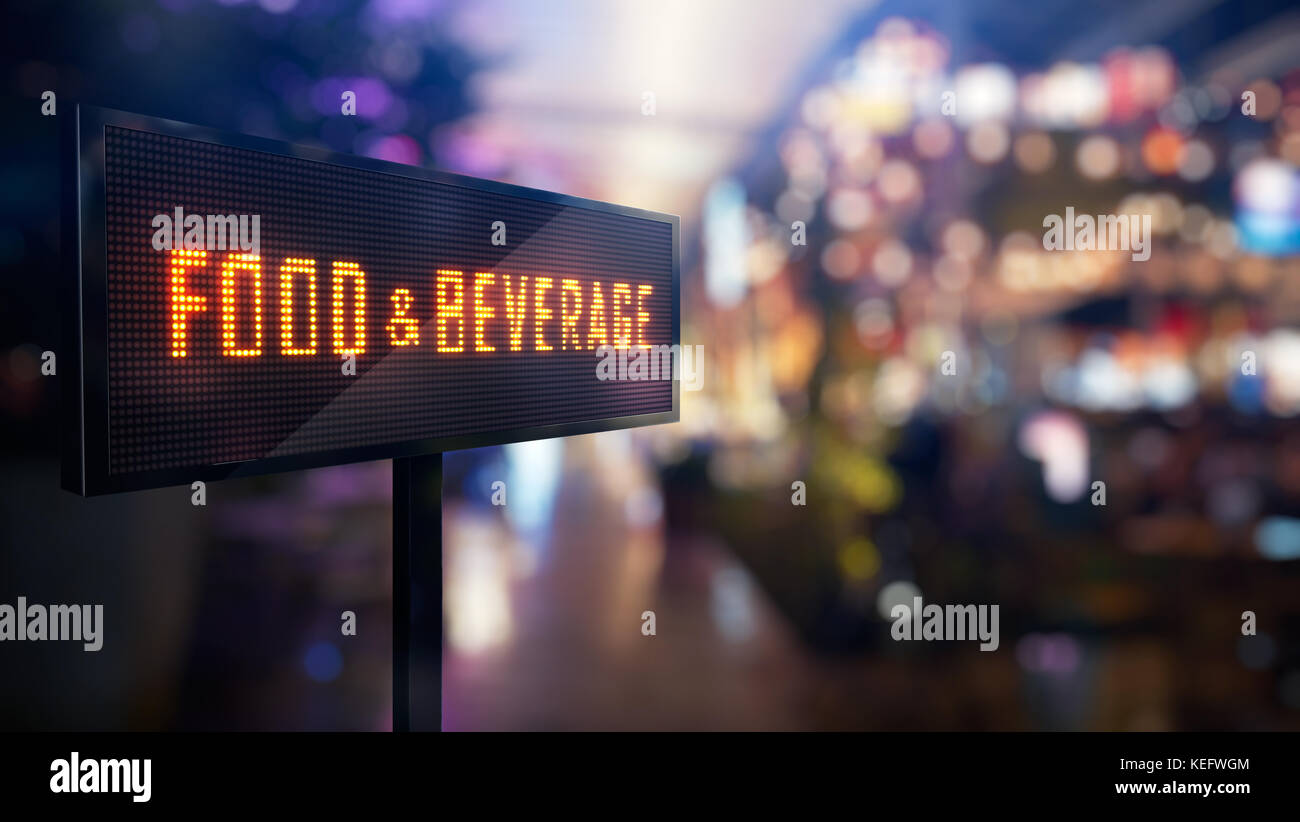 LED Display - Food and beverage signage Stock Photo - Alamy