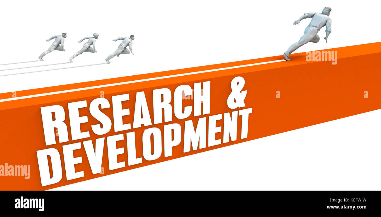 Research & Development Express Lane with Business People Running Stock ...