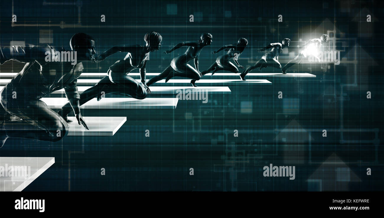 Technology Solutions Empowering People in a Business Team Stock Photo ...