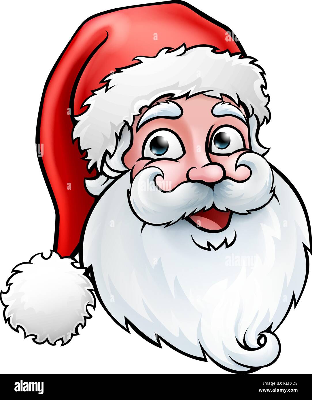Santa Face Cartoon