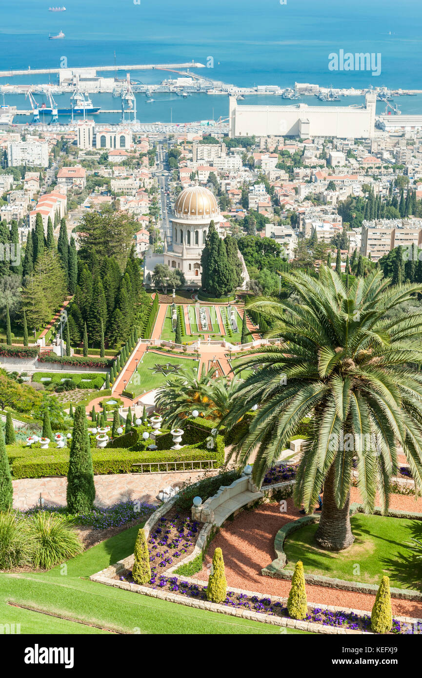 Israel, Haifa - october 8: Bahá'í World Centre - a place of pilgrimage ...