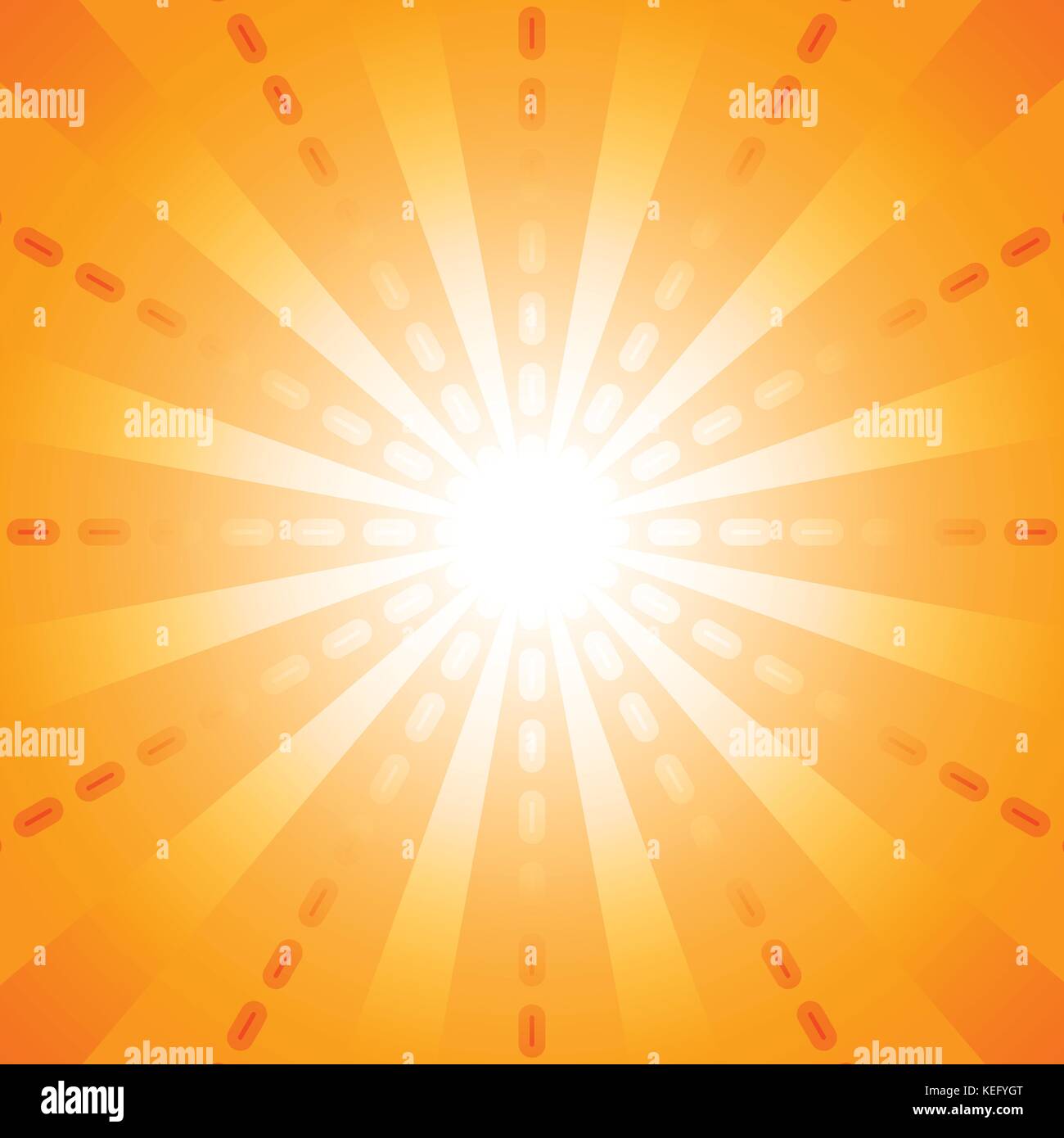 Orange dash line with start burst in ther center for abstract ...