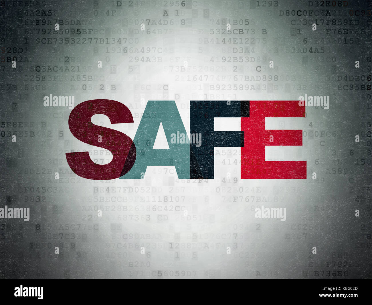 Safety concept: Safe on Digital Data Paper background Stock Photo - Alamy