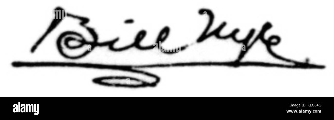 Edgar Wilson Bill Nye signature Stock Photo - Alamy