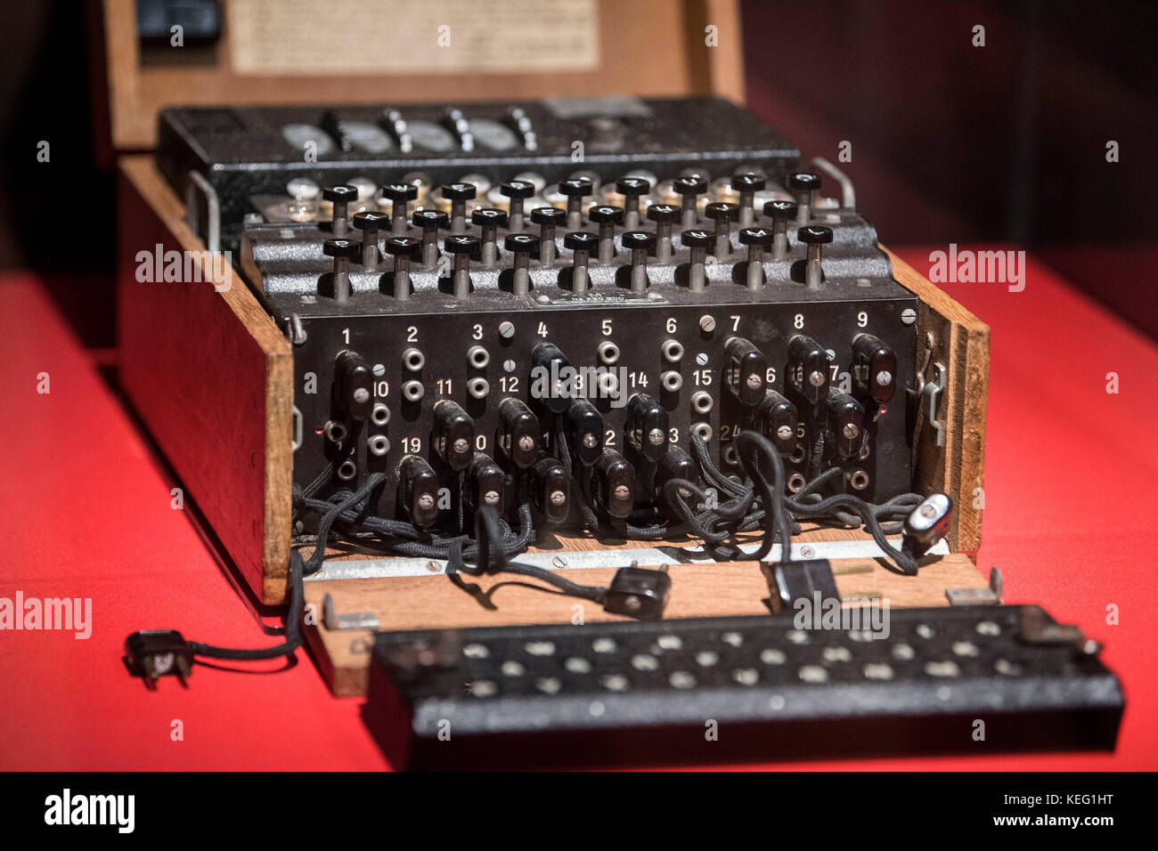 A working World War II Enigma machine at the Codebreakers and ...