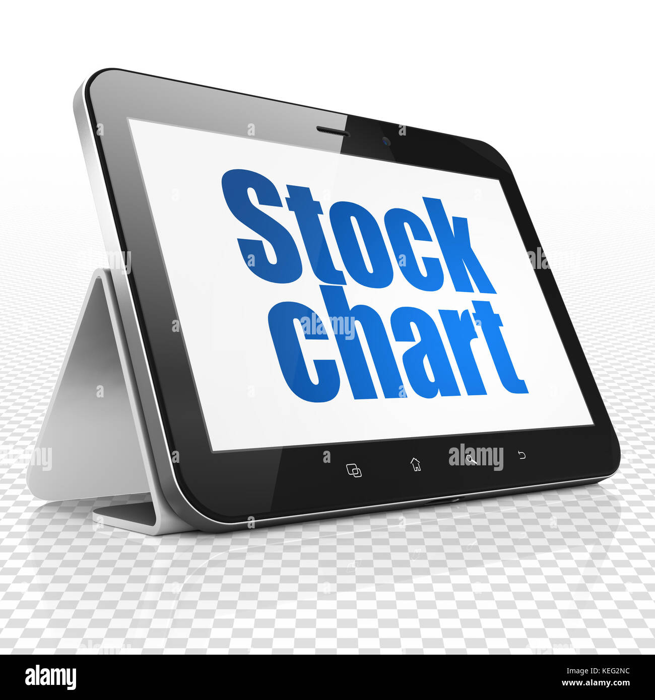 Finance concept: Tablet Computer with Stock Chart on display Stock ...