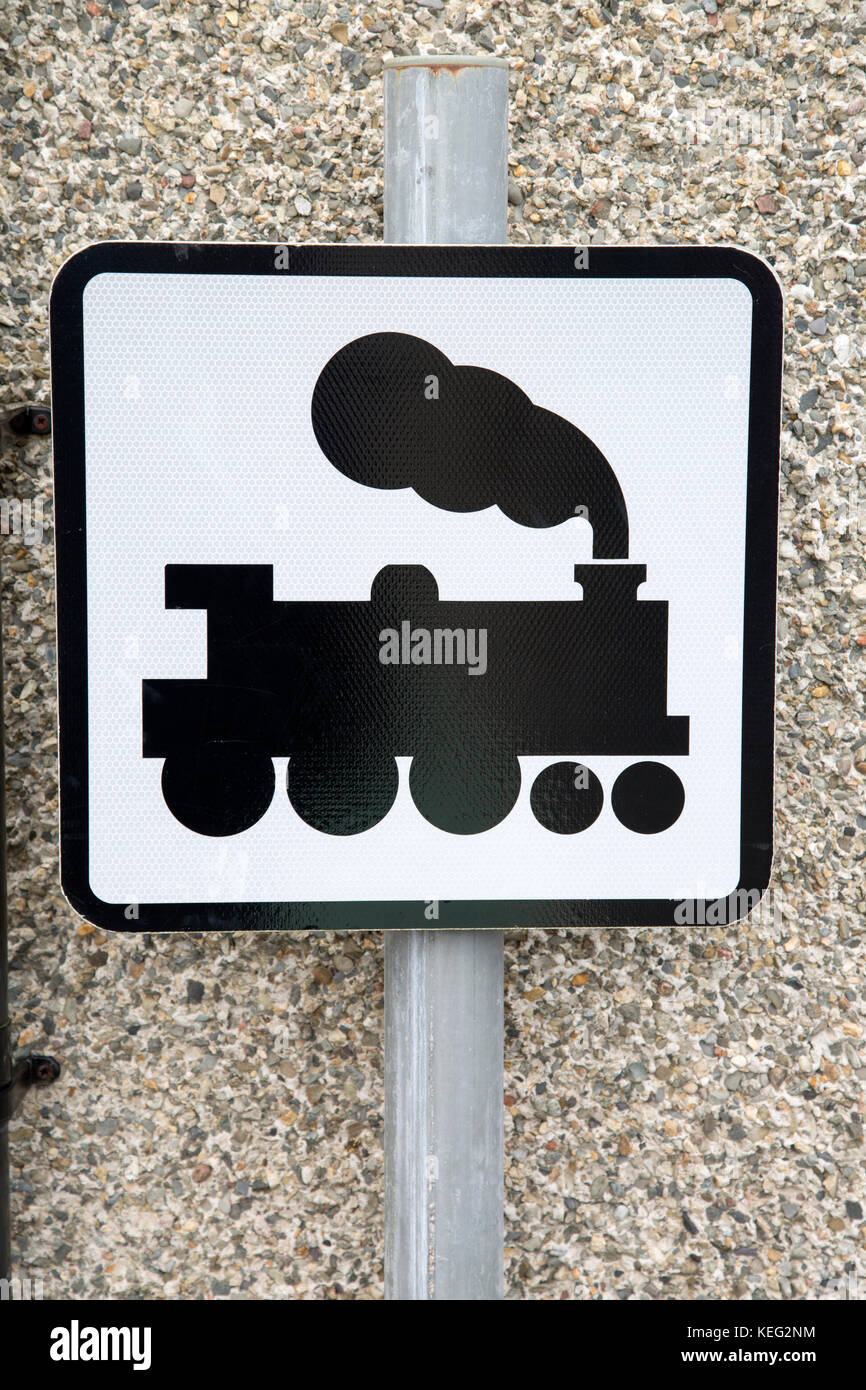 Steam Railway Sign against Stone Wall Stock Photo - Alamy