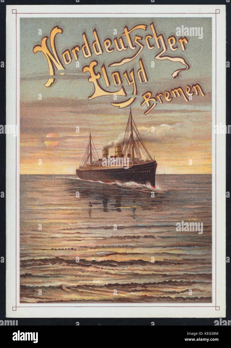 MITTAGESSEN DINNER (held by) NORDDEUTSCHER LLOYD BREMEN (at) DAMPFER ...