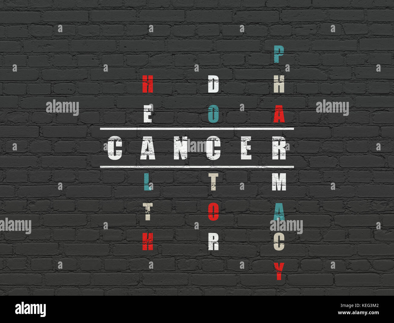 Healthcare concept: Cancer in Crossword Puzzle Stock Photo - Alamy