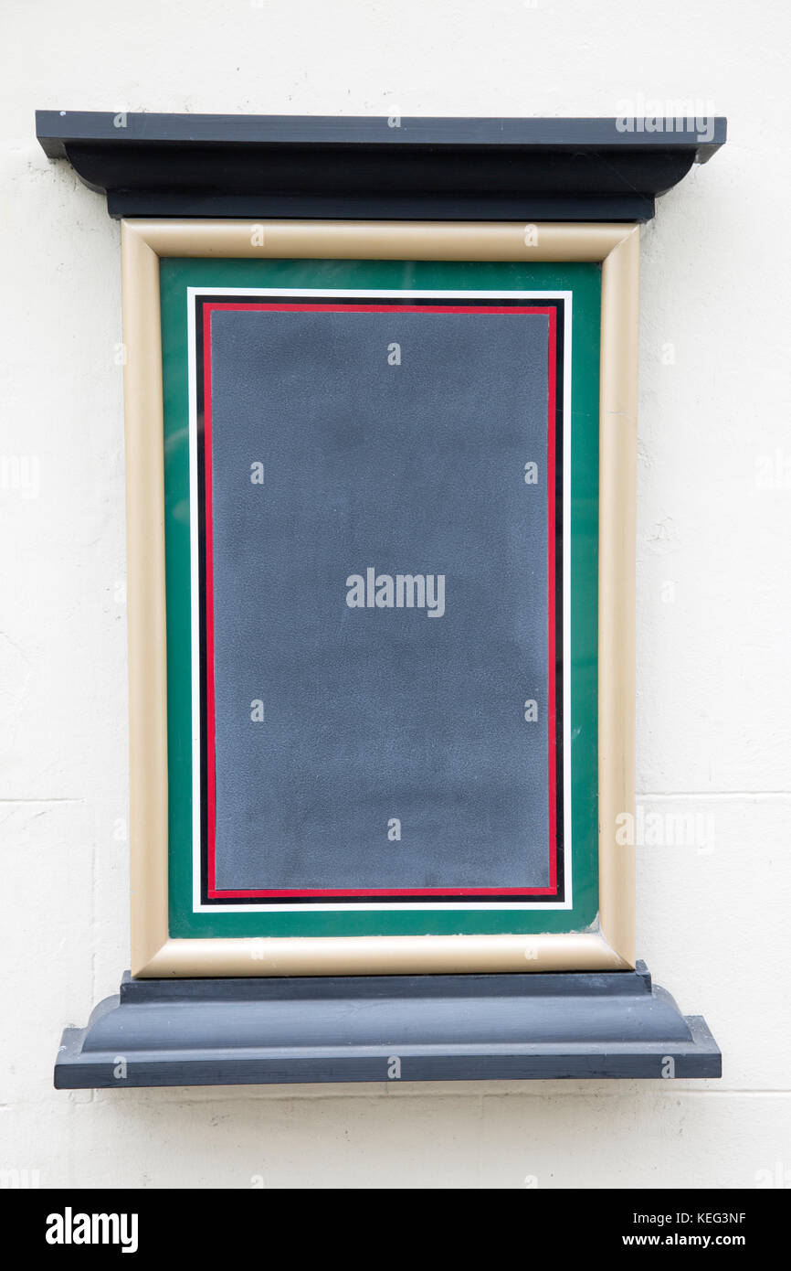 Blank Display Board on Wall Stock Photo - Alamy