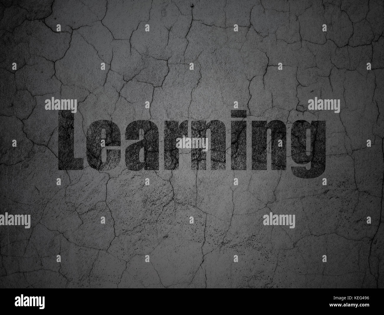 Learning concept: Learning on grunge wall background Stock Photo - Alamy