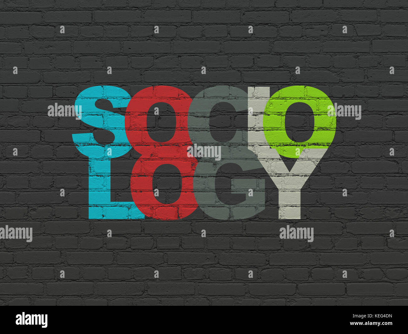 Studying concept: Sociology on wall background Stock Photo - Alamy