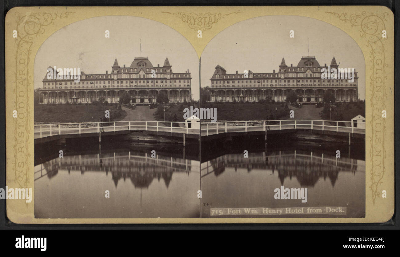 Fort Wm. Henry Hotel from dock, by Stoddard, Seneca Ray, 1844 1917 ...