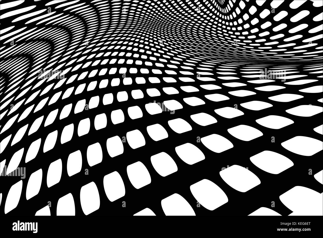 White ellipse pattern in perspective on black background for abstract ...