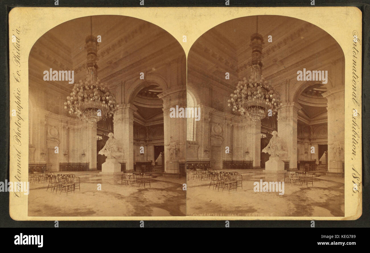 Memorial Hall, vestibule, by Centennial Photographic Co Stock Photo - Alamy