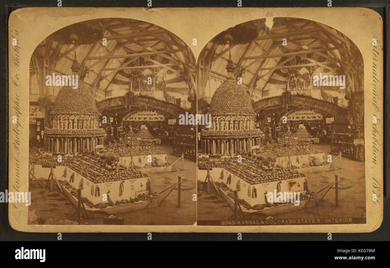 Kansas & Colorado State building interior, by Centennial Photographic ...