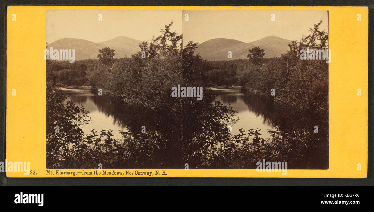 This artwork by Nathan W. Pease depicts Mount Kiarsarge as seen from ...