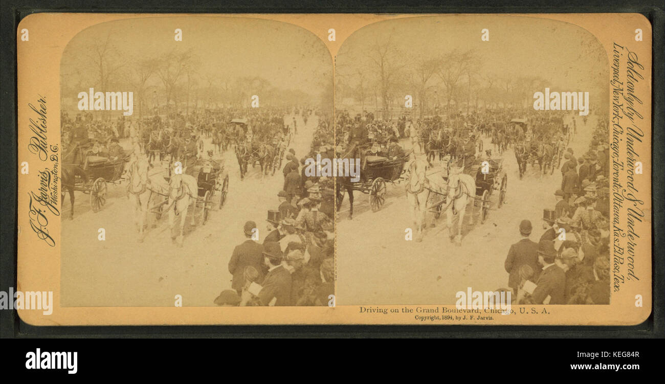 Driving on the Grand Boulevard, Chicago, U.S.A, from Robert N. Dennis ...