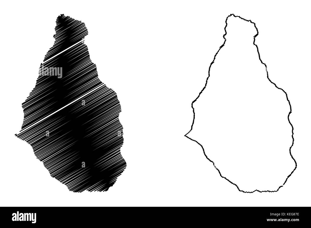 Montserrat island map vector illustration, scribble sketch Montserrat ...