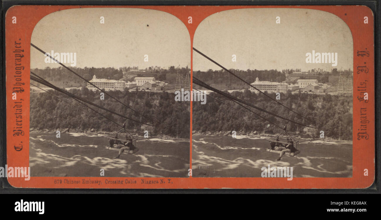 Chinese Embassy, Crossing Cable, Niagara, N.Y, from Robert N. Dennis ...