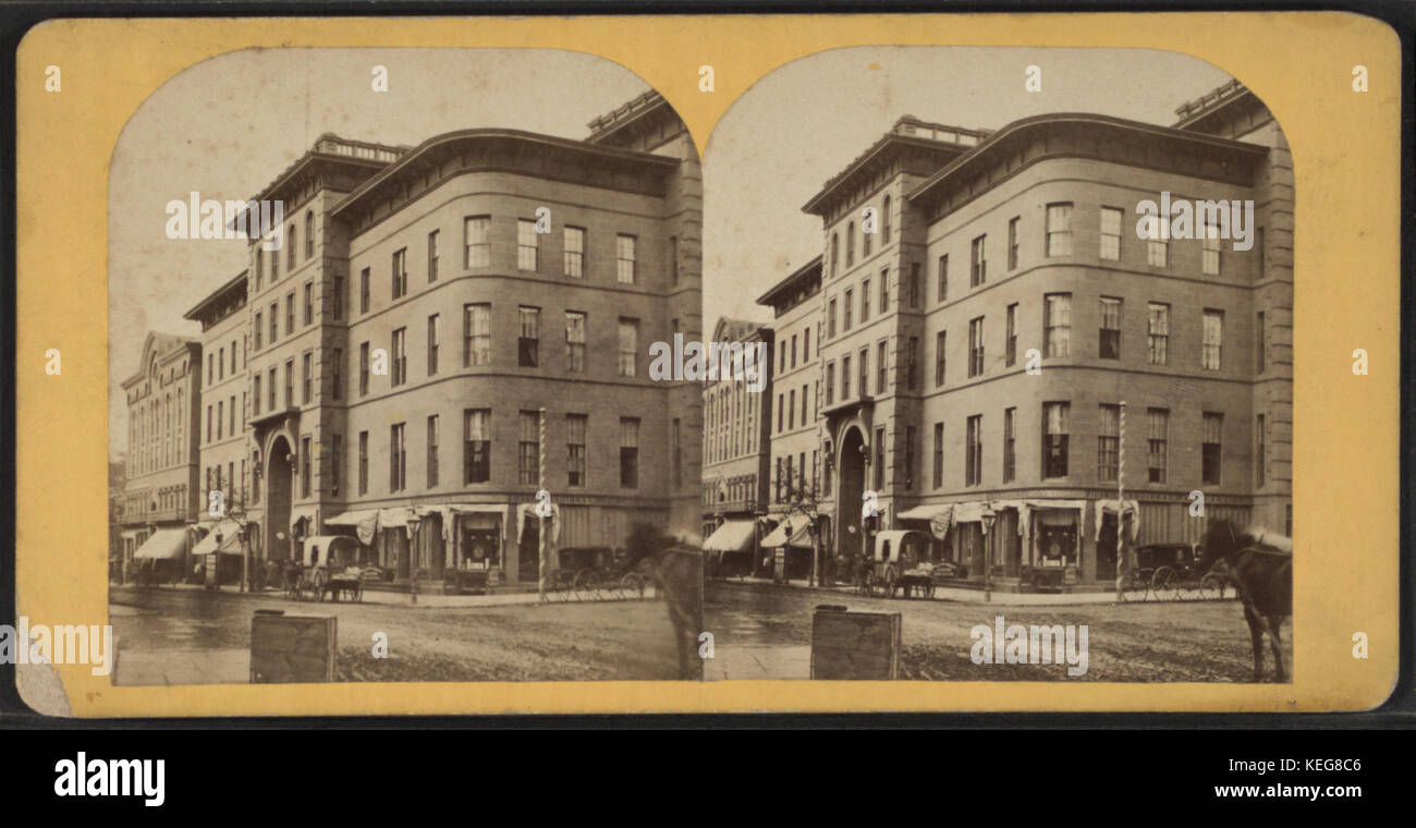 This architectural drawing by E.P. Kellogg illustrates a business block ...