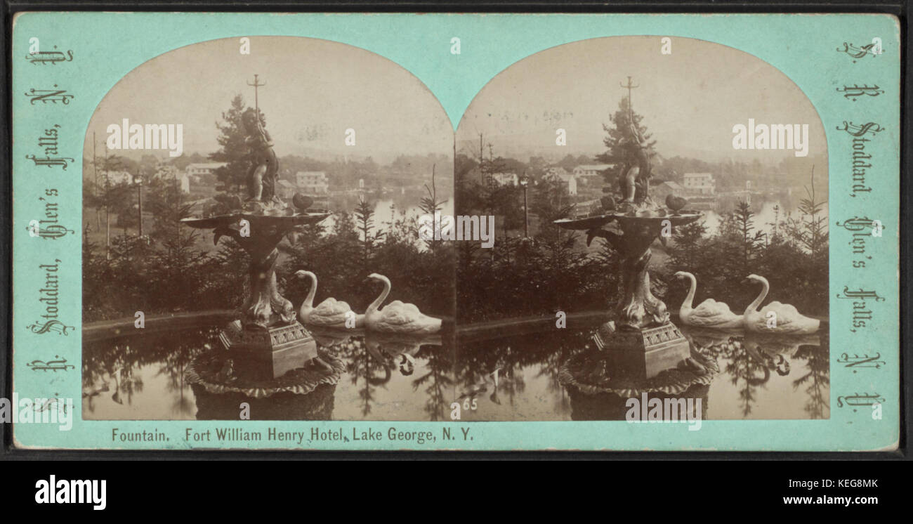 Fountain, Fort William Henry Hotel, Lake George, N.Y, by Stoddard ...