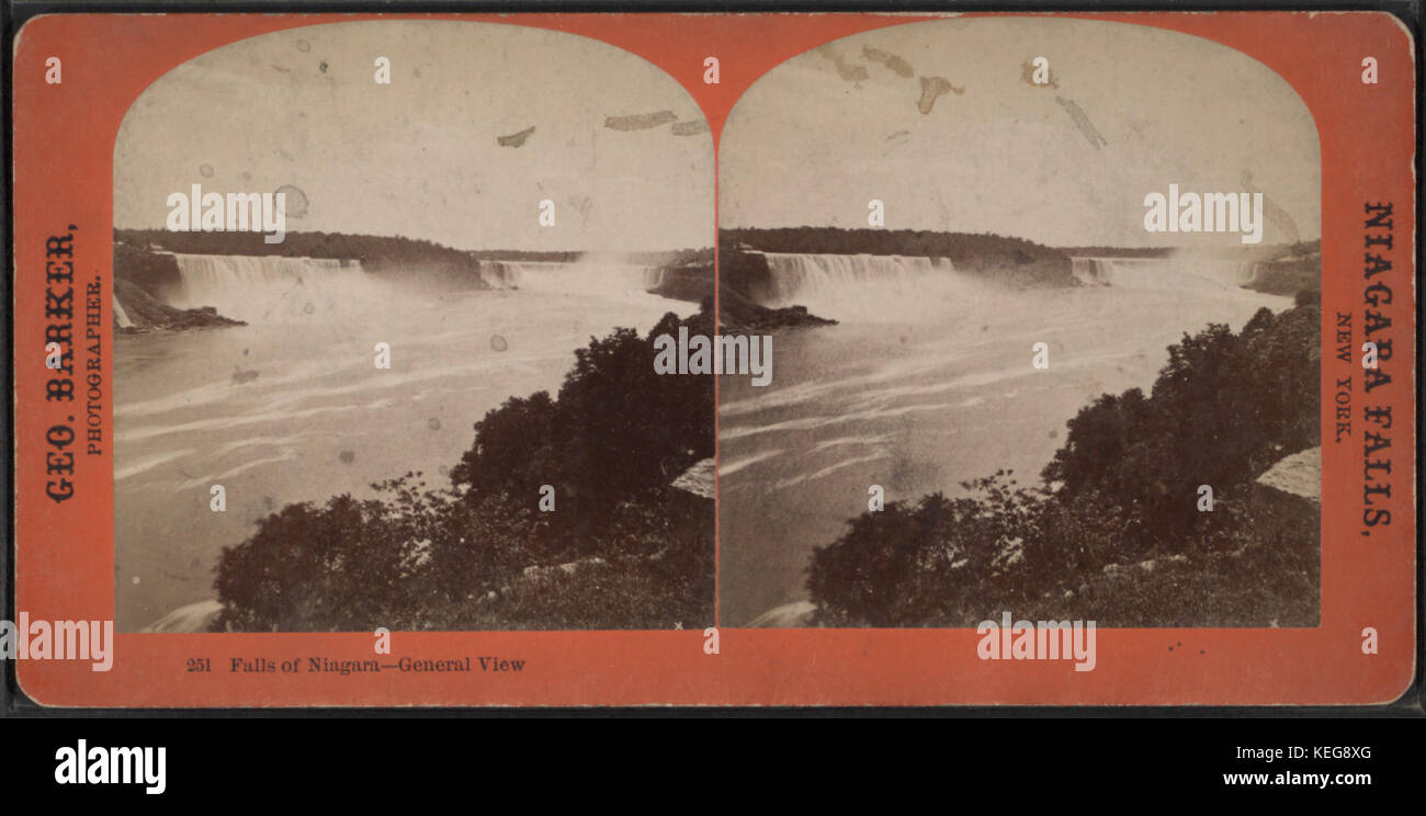 Falls of Niagara, general view, by Barker, George, 1844-1894 Stock Photo - Alamy