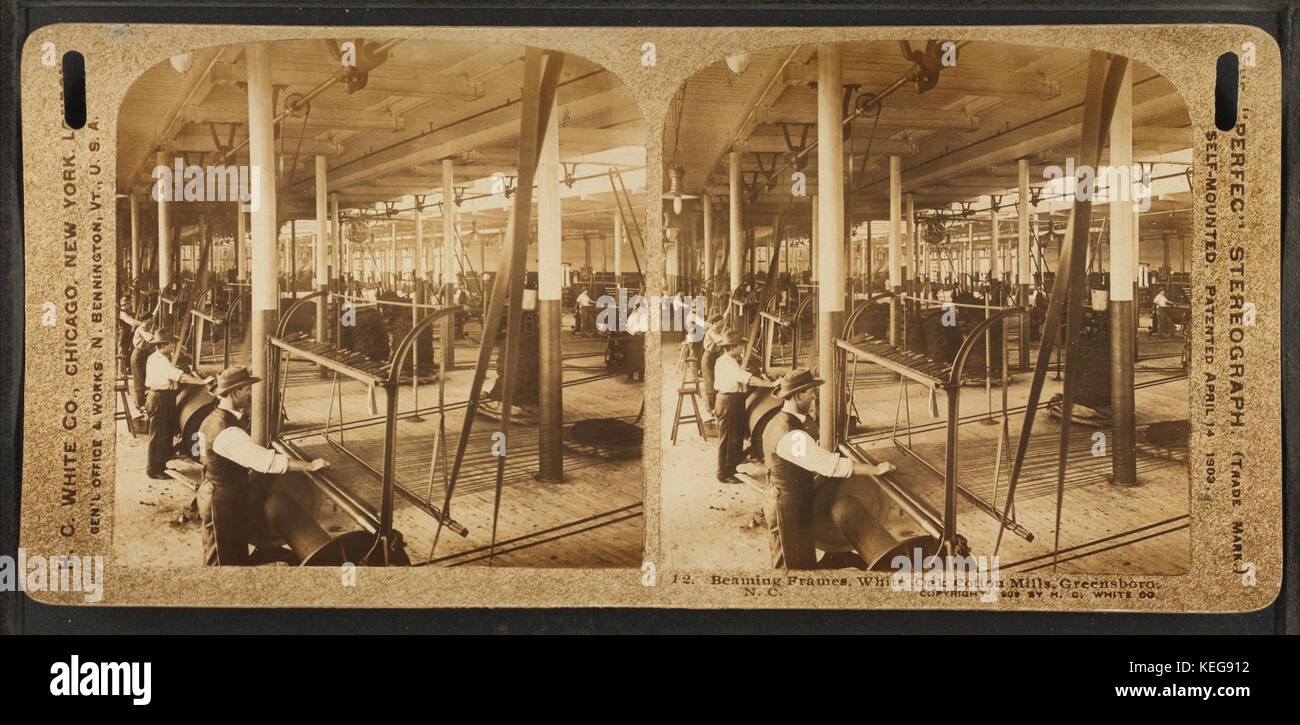 Beaming frames, White Oak Cotton Mills. Greensboro, N.C, by H.C. White ...
