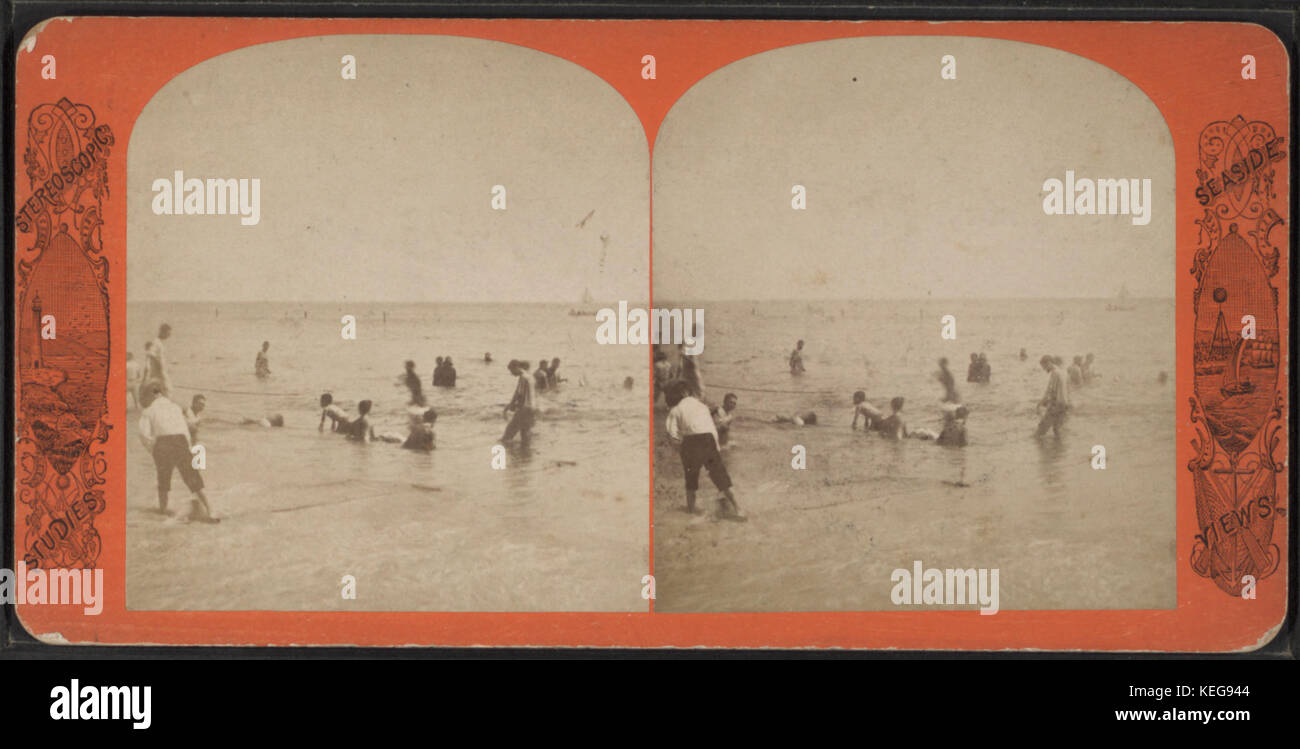 Bathing scene. (West Brighton Beach, Coney Island), from Robert N ...