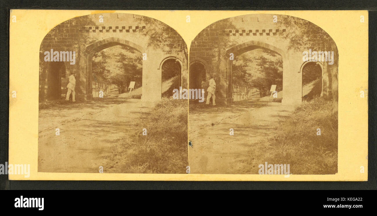 Entrance to cemetery--Springfield, from Robert N. Dennis collection of ...
